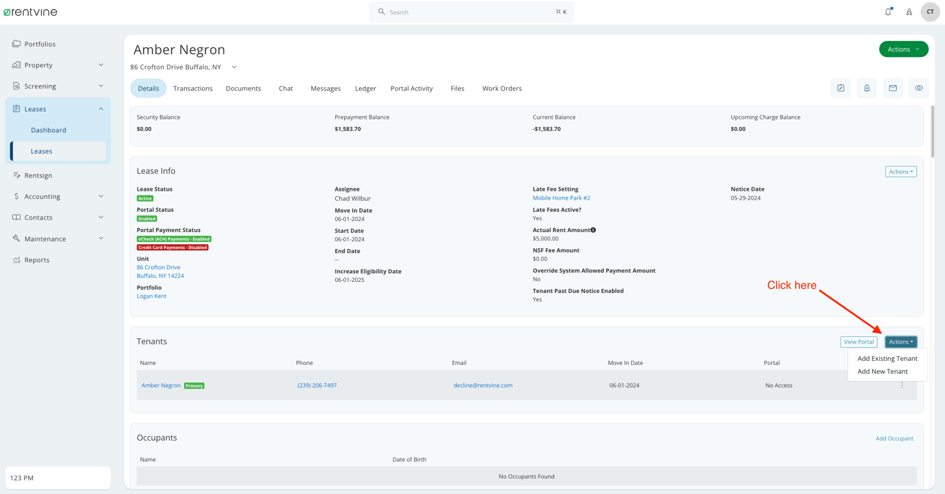 How to Add New/Existing Tenant